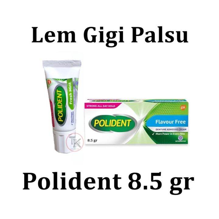Polident Lem Gigi Palsu Fresh Mint - Lem Perekat Gigi Palsu Kemasan ...