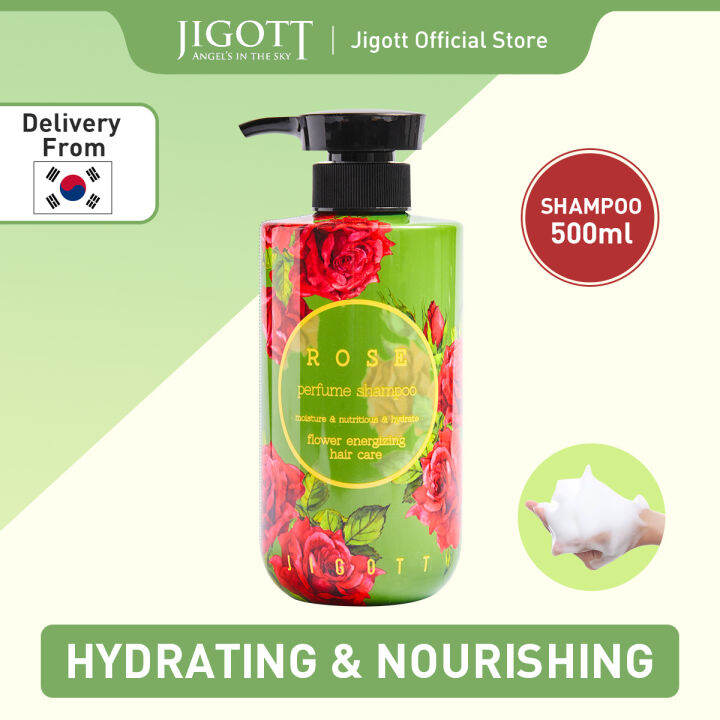 [KOREA] JIGOTT Rose Perfume Nourishing and Hydrating Shampoo 500ml ...