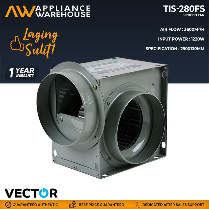 Vector TIS-280FS Ducted Sirocco Exhaust Fan (Green)[Appliance Warehouse ...