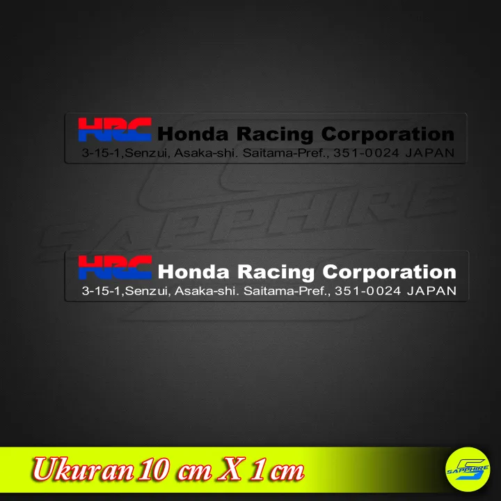 Stiker Sticker Transparan HRC Honda Racing CORPORATION | Lazada Indonesia