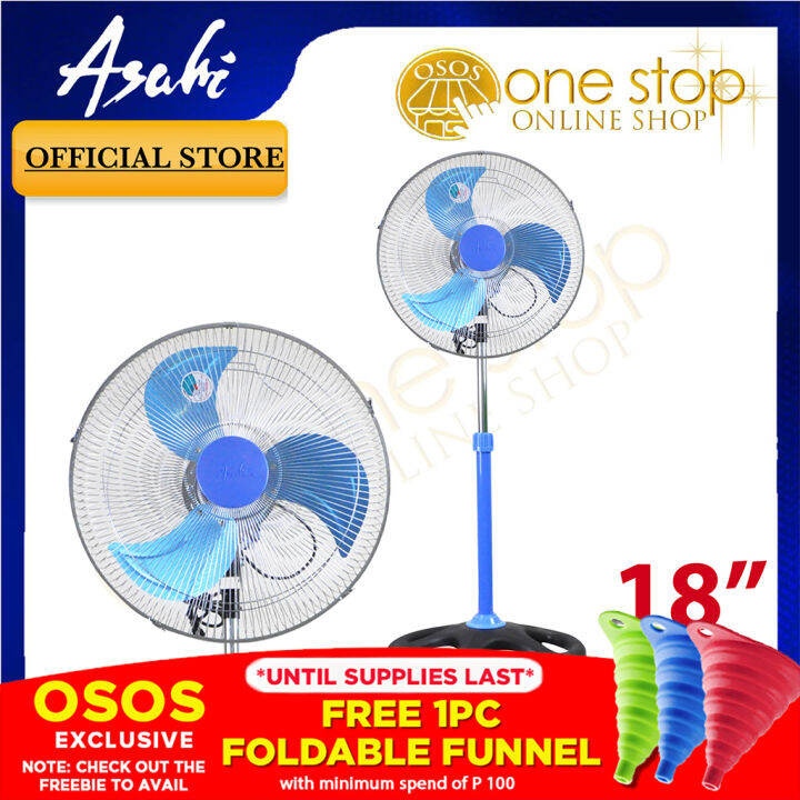 ASAHI Industrial 3in1 18" Stand Fan, Floor Fan, Wall Fan / Electric Fan PF-830 •OSOS• | Lazada PH
