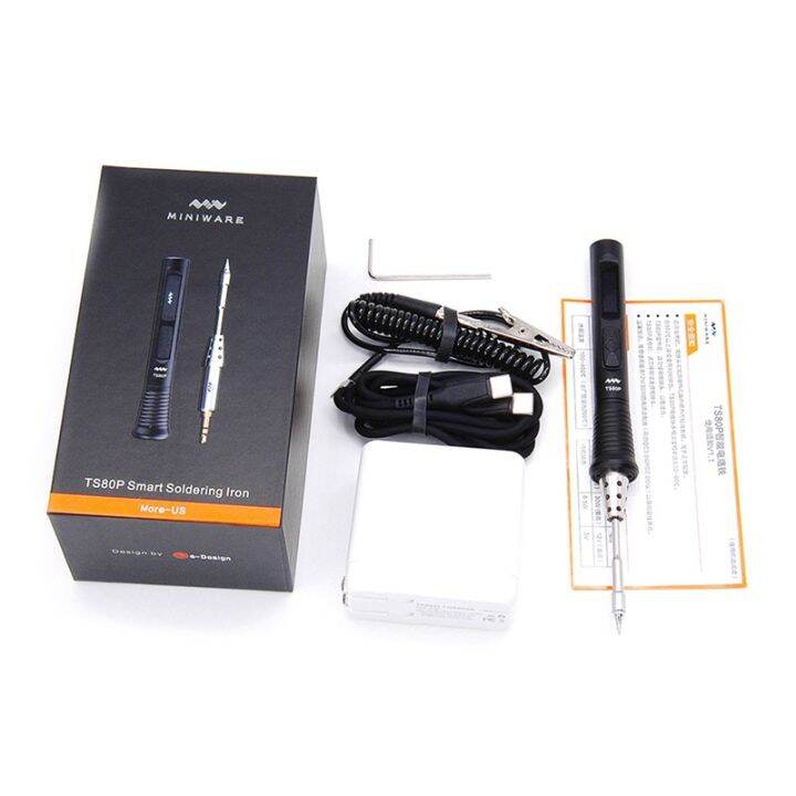 TS80P Mini Electric Soldering Iron Station Portable PU Organizer Bag ...