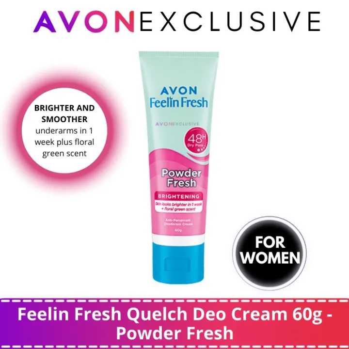 AVON Feelin Fresh Quelch Anti-Perspirant Deodorant Cream 60g - Powder ...