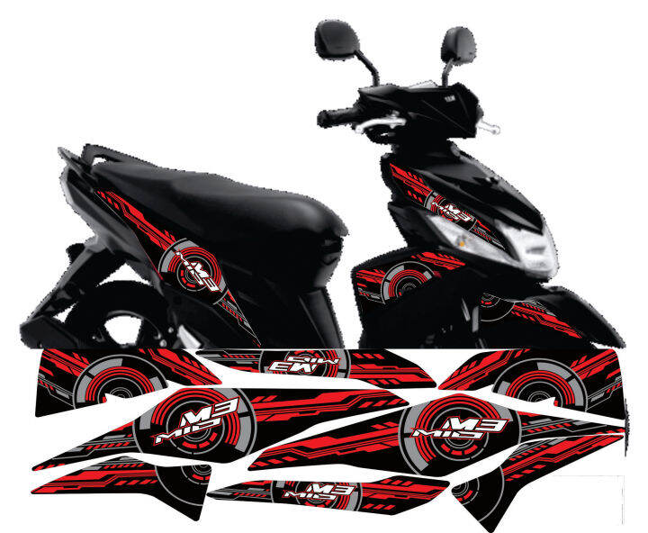 Sticker Motor mio m3 striping mio m3 mio m3 Lis Variasi Motor Mio M3 ...