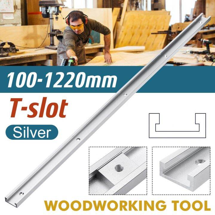 100-1200mm T-slot T-track Miter Track Jig Fixture Slot Woodworking Tool ...