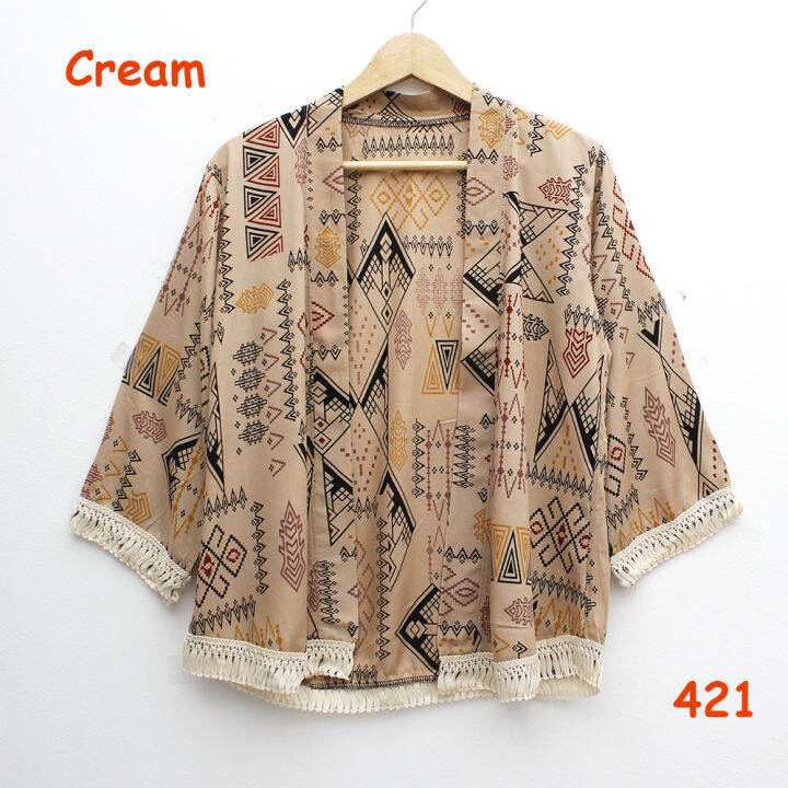 JakartaFashion - cardigan outer batik tribal motif songket bohemian ...