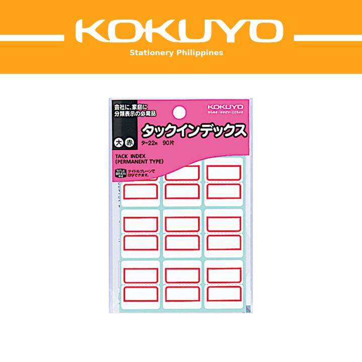 Kokuyo TA-22R Tack Index Label Sticker, Red | Lazada PH