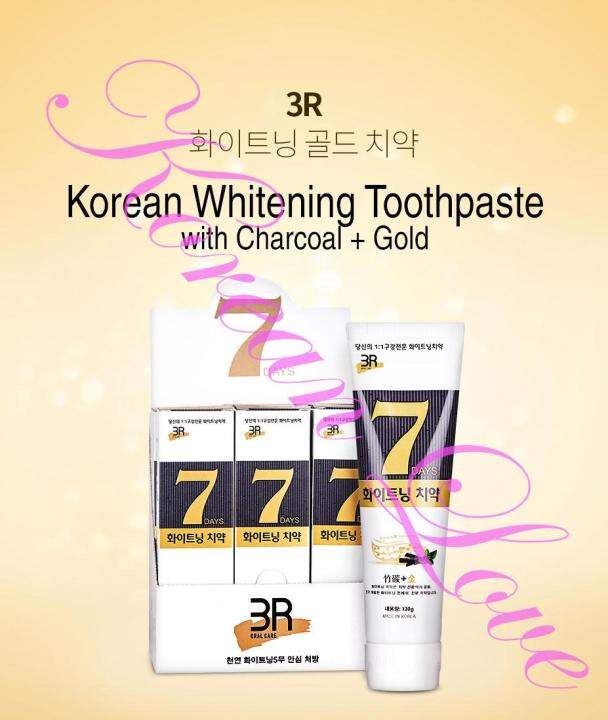 3R Whitening Toothpaste w/GOLD+BAMBOO-CARBON [MADE IN KOREA] | Lazada PH