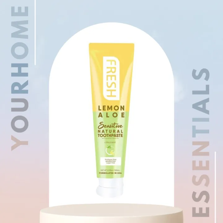FRESH LEMON ALOE SENSITIVE NATURAL TOOTHPASTE 120ml | Lazada PH