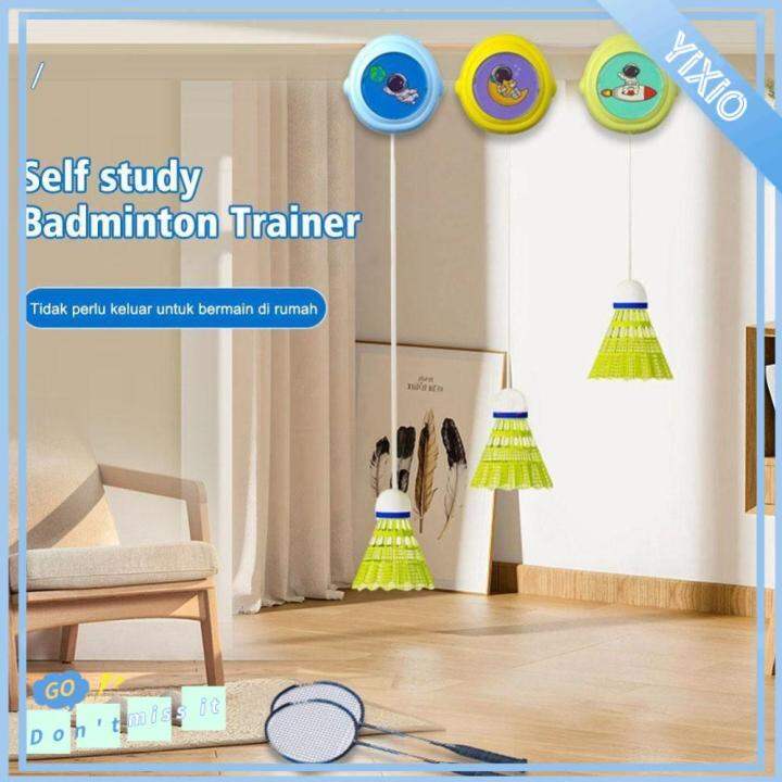 YIXIO Portable Elastic Badminton Trainer Set High Elasticity Plastic ...