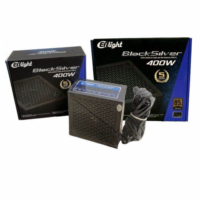 PSU Enlight Black Silver 400W 80+ bronze Power Supply | Lazada Indonesia