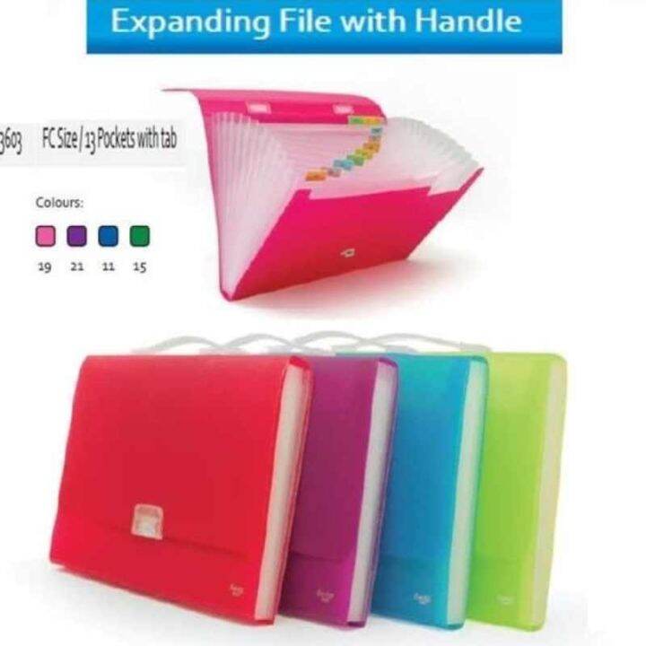 Bantex Expanding File with Handle Folio - Ref.3603/13POCKET | Lazada ...