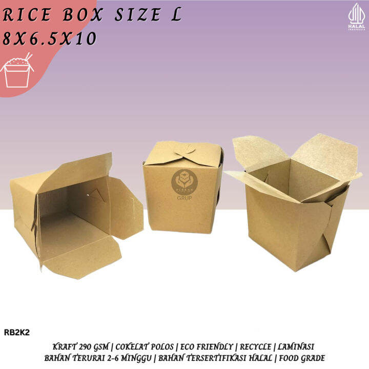 Rice Box Large Paper Bowl Large (Isi 20 Pcs-R.B2K2) | Lazada Indonesia