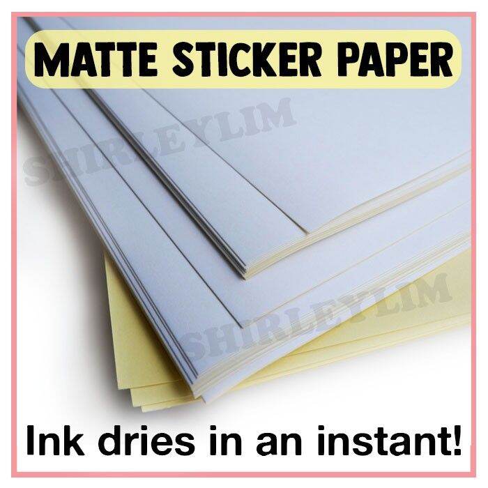 【READY STOCK】 Sticker Paper Matte A4 100 Sheets Printable Labels ...