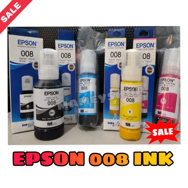 reciept printer EPSON INK 008 BLACK MAGENTA YELLOW CYAN oem | Lazada PH