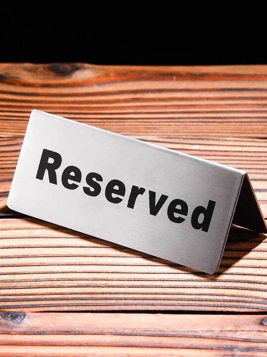 Stainless Steel Reserved Table Sign Booked Stand Reserve Seats for ...