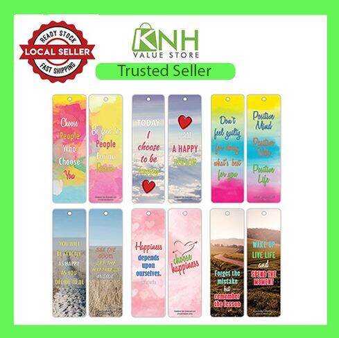 Happiness Life Quotes Positive Bookmarks (6-Pack) | Lazada