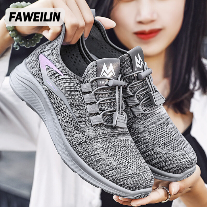 Pretty Annie รองเท้า รองเท้าผ้าใบผญ ด้านล่างนุ่ม กันลื่น ระบายอากาศ ตรง ...