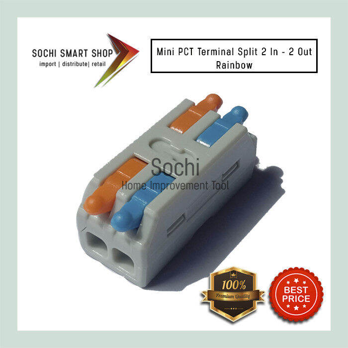Mini PCT Terminal M222 Rainbow - Sambungan Kabel Listrik Split 2 in 2 ...