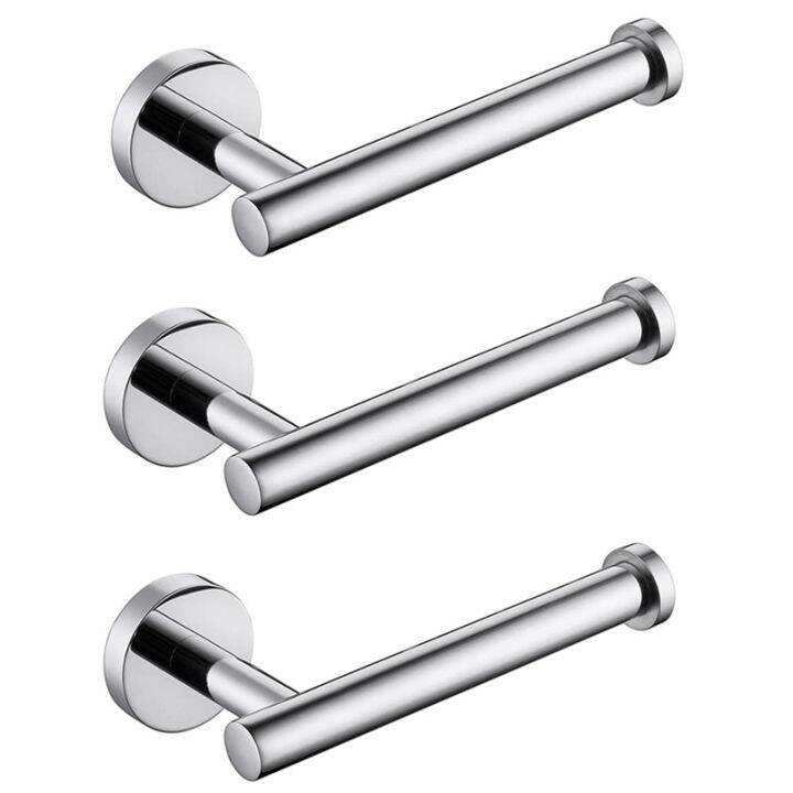 3x Sus 304 Stainless Steel Toilet Paper Holder Round Tissue Holder