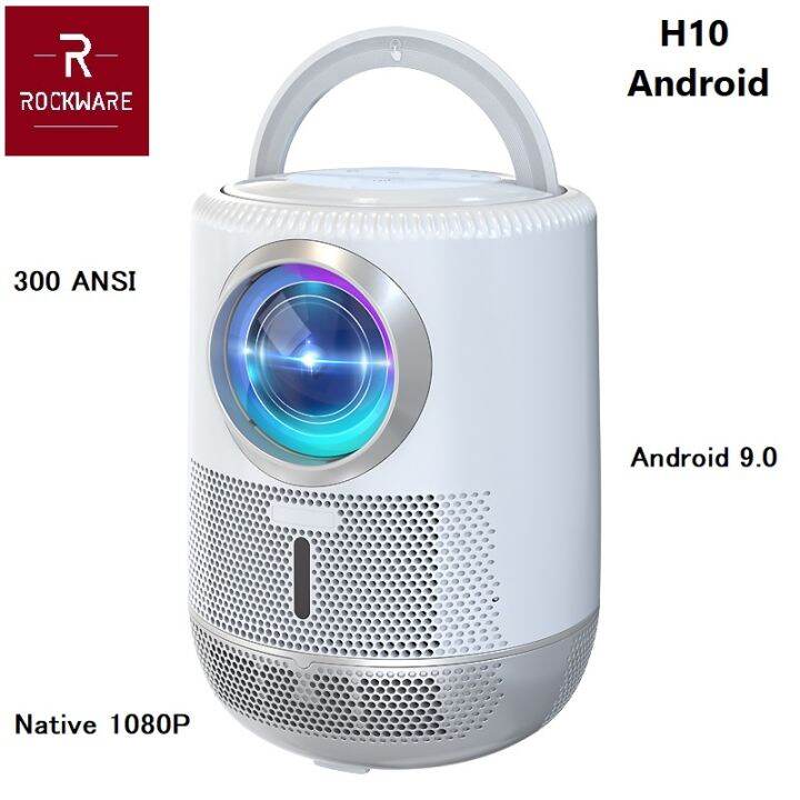 ROCKWARE H10 Proyektor ANDROID Smart Projector 1080P 300 ANSI Lumens ...