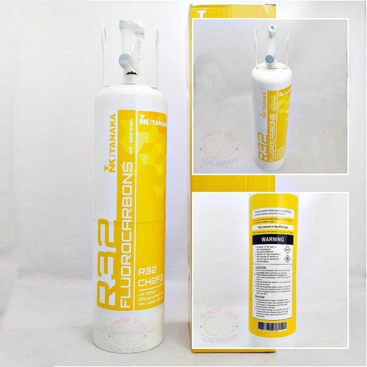 Freon preon refrigerant AC kaleng botol tabung Tanaka HFC R32 650 gram ...