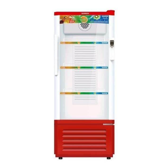 Showcase Sanken SRS-188 | Kulkas display kaca minuman SRS188 mr bk ...