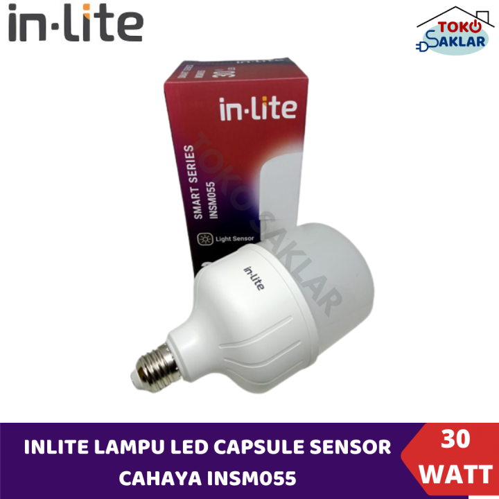 LAMPU LED CAPSULE SENSOR CAHAYA INLITE 30W 30 WATT - Putih | Lazada ...