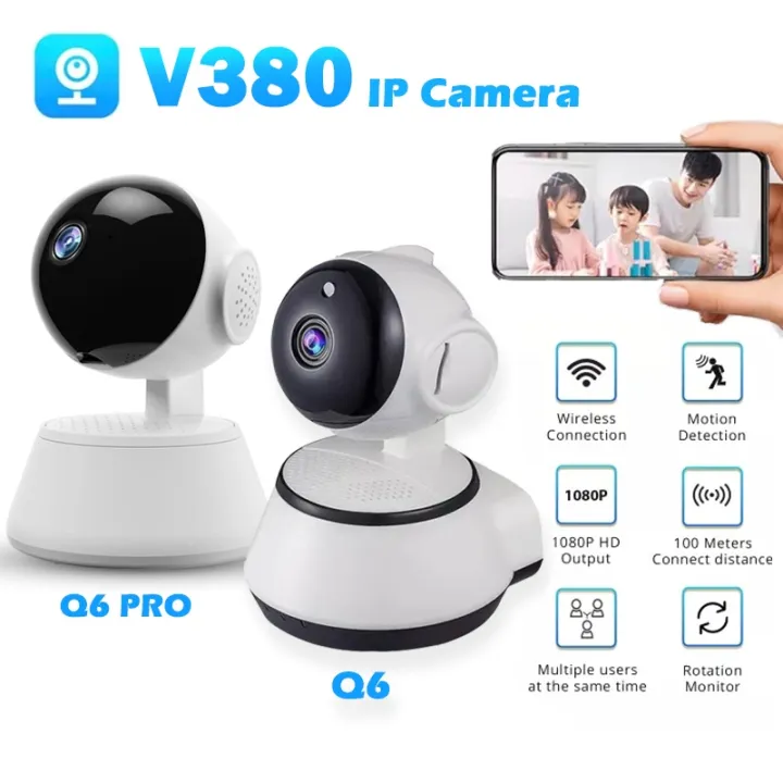♡V380 Q6 Q6Pro 1080P HD Home CCTV Night Vision Wireless Wifi Smart ...