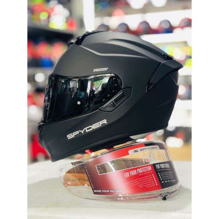 SPYDER FLIGHT PD S0 Full-Face Dual Visor Helmet + Free Visor Helmet ...