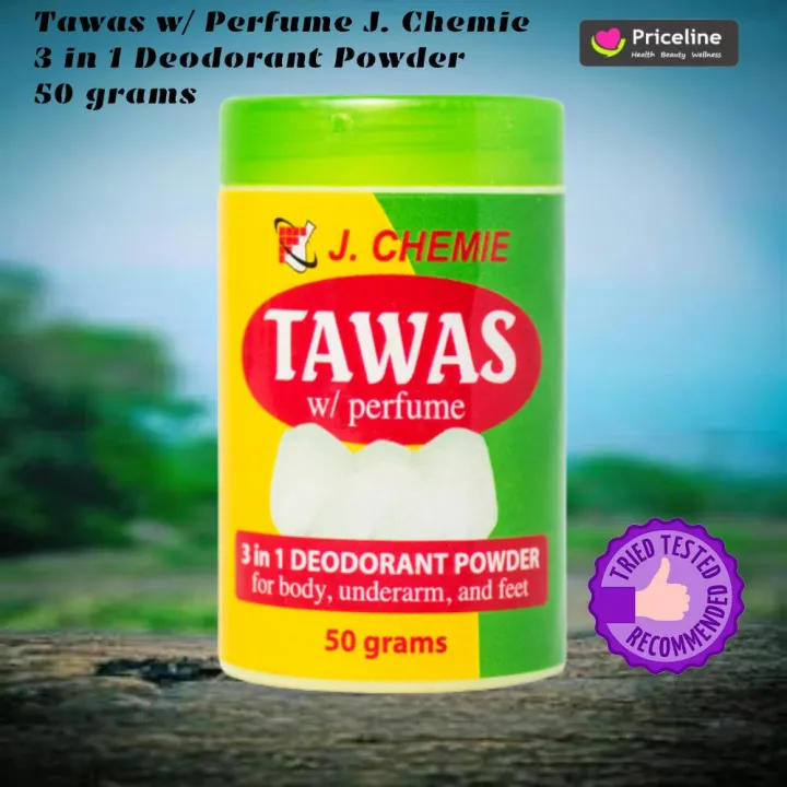Tawas with perfume J.chemie 3 in 1 deodorant powder 50 grams | Lazada PH