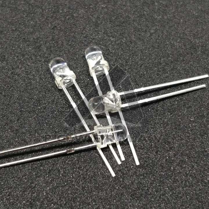 4pcs 3mm Led white clear Lights 3mm white Light Emitting Diode 3V DC ...