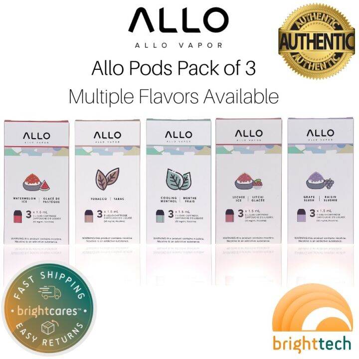 VAPE Allo Pods Legit Pack of 3 All Flavors | Lazada PH