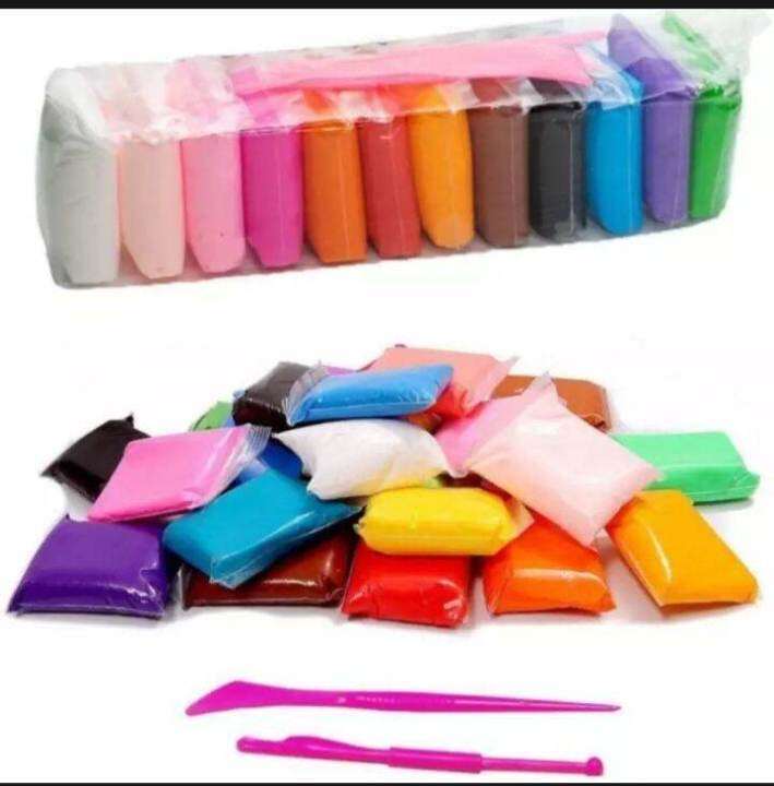 Mainan Clay 12 Warna Polymer Clay Magic Mainan Clay Plastisin Lilin ...