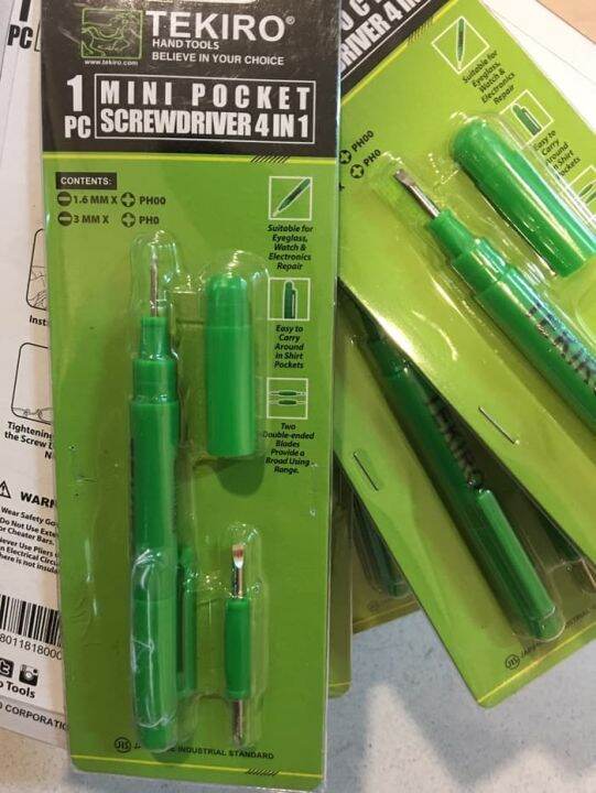 Tekiro obeng saku 4in1 obeng pulpen tekiro mini pocket screwdriver 4 in ...