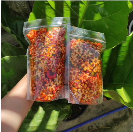 SEBLAK KERUPUK BAWANG BUNGA PEDAS SEBRING KEMASAN POUCH 100 GRAM ...