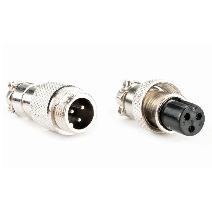 1pcs Male Female GX12 12mm 3 Pin Screw Type Electrical Aviation Plug ...