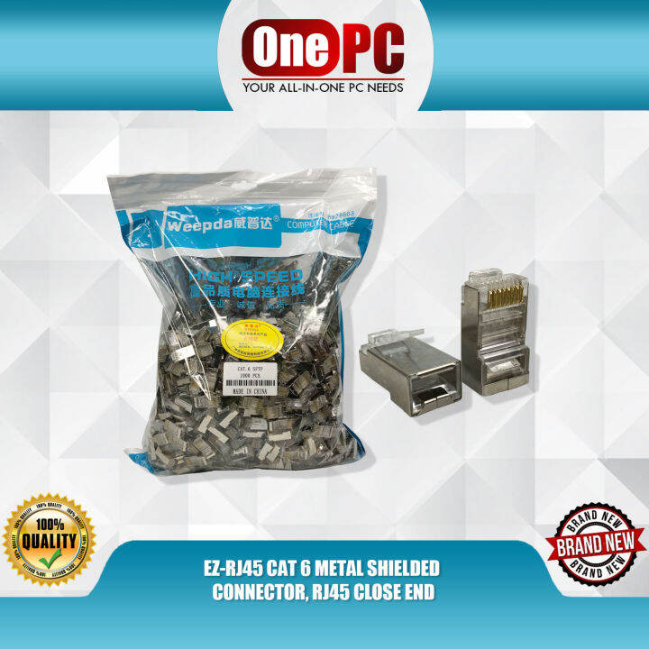 EZ-RJ45 CAT 6 METAL SHIELDED CONNECTOR, RJ45 CLOSE END | Lazada PH