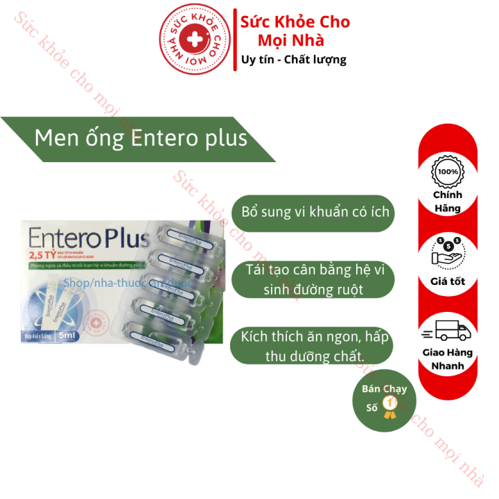 Men ống Entero plus giúp bé tiêu hóa tốt,ăn ngon hấp thu dinh dưỡng ...