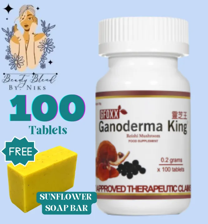 Gfoxx Ganoderma King Reishi Mushroom 100tablets FREE1 sunflower soap ...