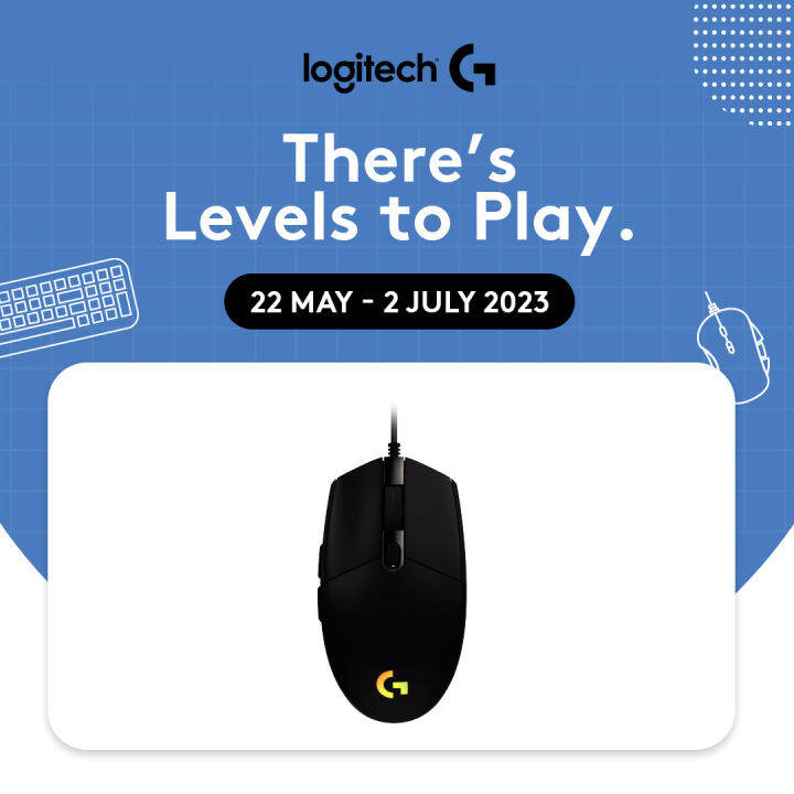 Logitech G102 Light Sync Gaming Mouse with Customizable RGB Lighting, 6 ...