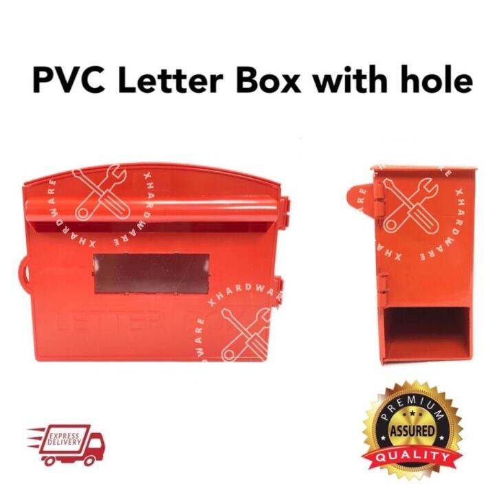PVC letter box red colour with holder/Letter box plastic/Letter box PVC ...