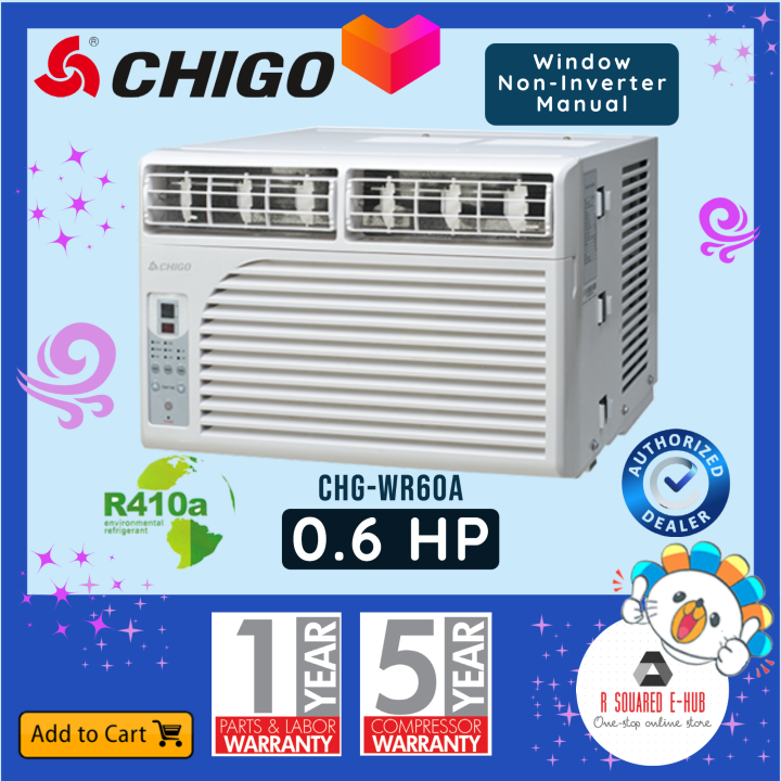 Chigo Window Type Manual Non-Inverter Aircon 0.6HP (CHG-WM60A) | Lazada PH