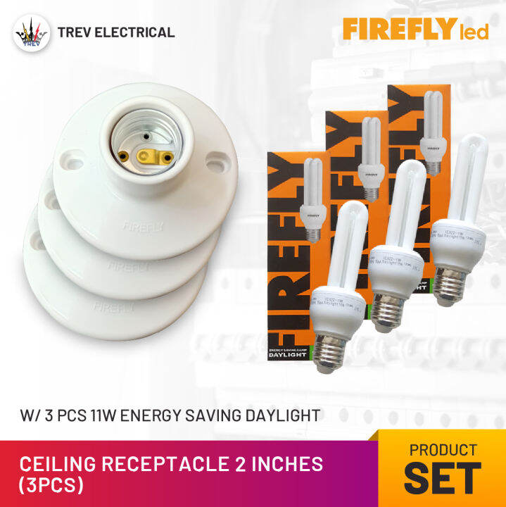 TREV Firefly Ceiling Receptacle 2” w/ Firefly 11 Watts Led bulb ...