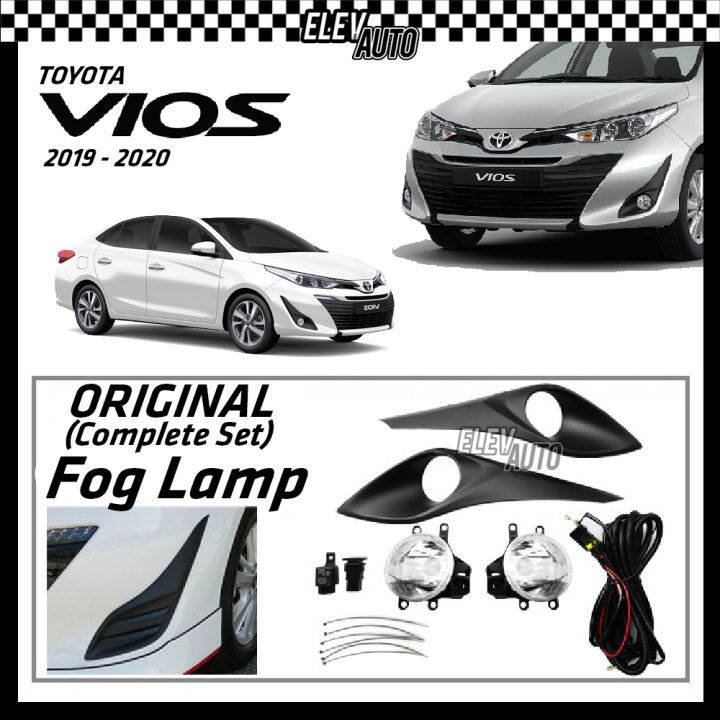 Toyota Vios 2019-2021 Fog Lamp Original Complete Set Crystal Clear ...