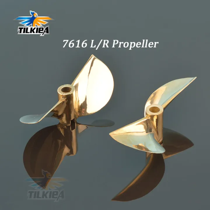 Rc Propeller 7616 2 Blades Copper Prop Left Right Diameter 76mm For 6 ...