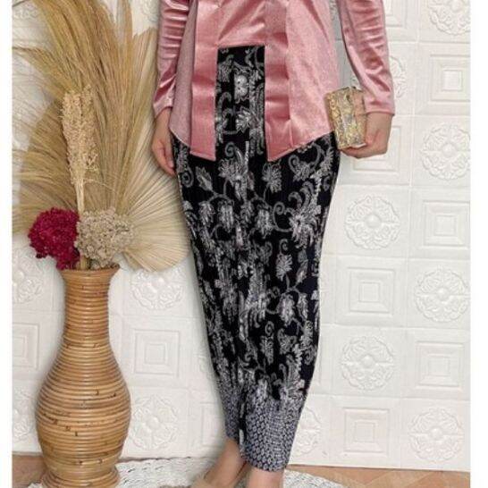 COD...!!! Rok Plisket Batik Wiru - Motif Batik Hitam #Formal # ...