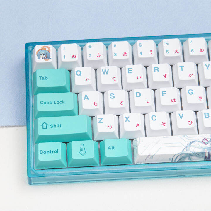 Japanese Anime Hatsune Miku 141 BPT Cherry Keycaps For MX Switch ...