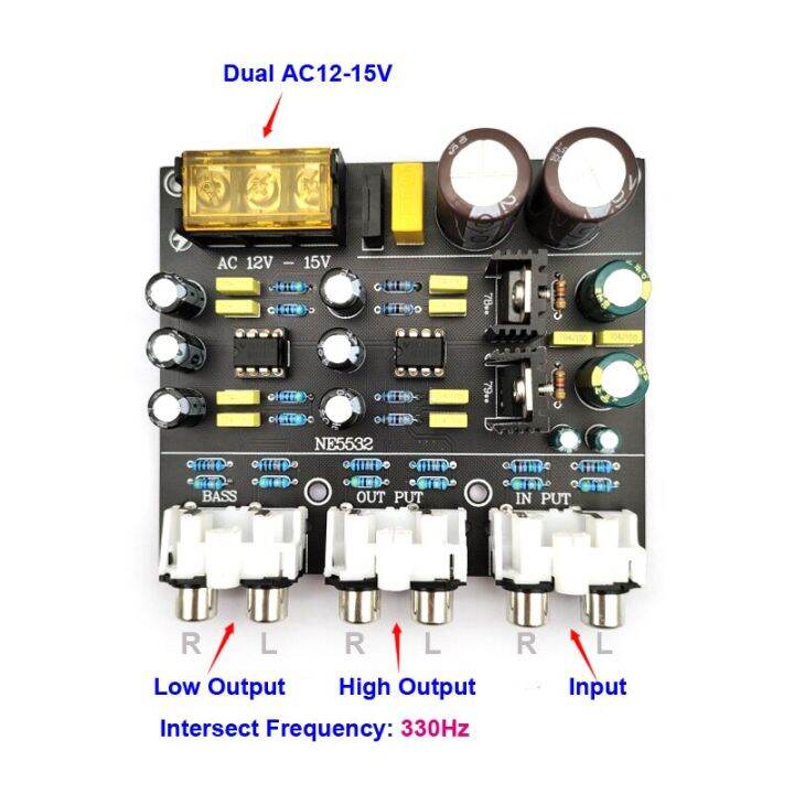 Electronic Active Crossover 2 Way NE5532 Pre-Stage Linkwitz Riley ...