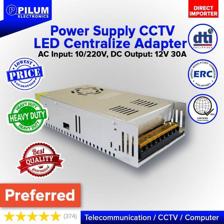 12V 5A / 10A / 15A / 20A / 30A DC Centralize Power Supply Adapter CCTV ...